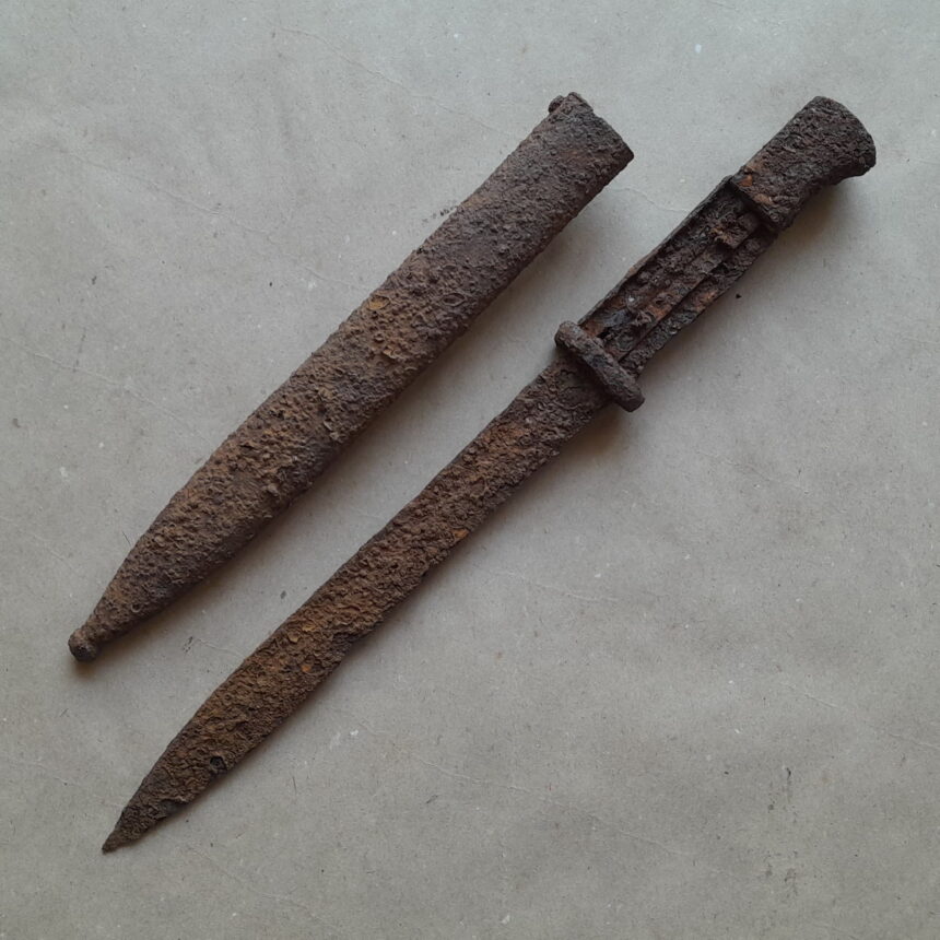 Mauser K98 bayonet and scabbard Kurland relic - Thorantik